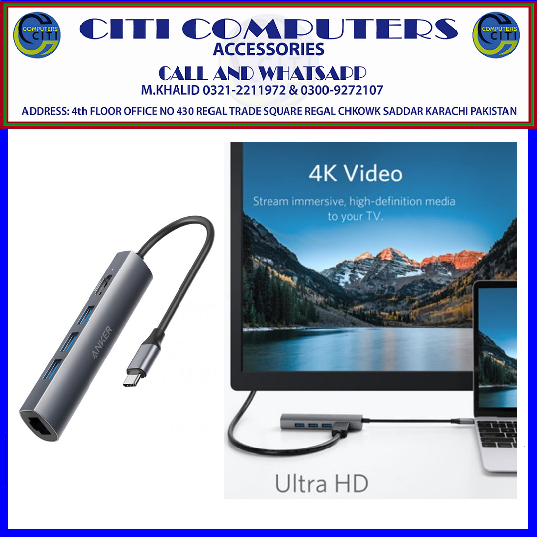 Anker 5-in-1 Premium USB-C Data Hub, with HDMI Output, 1-Gigabit ...