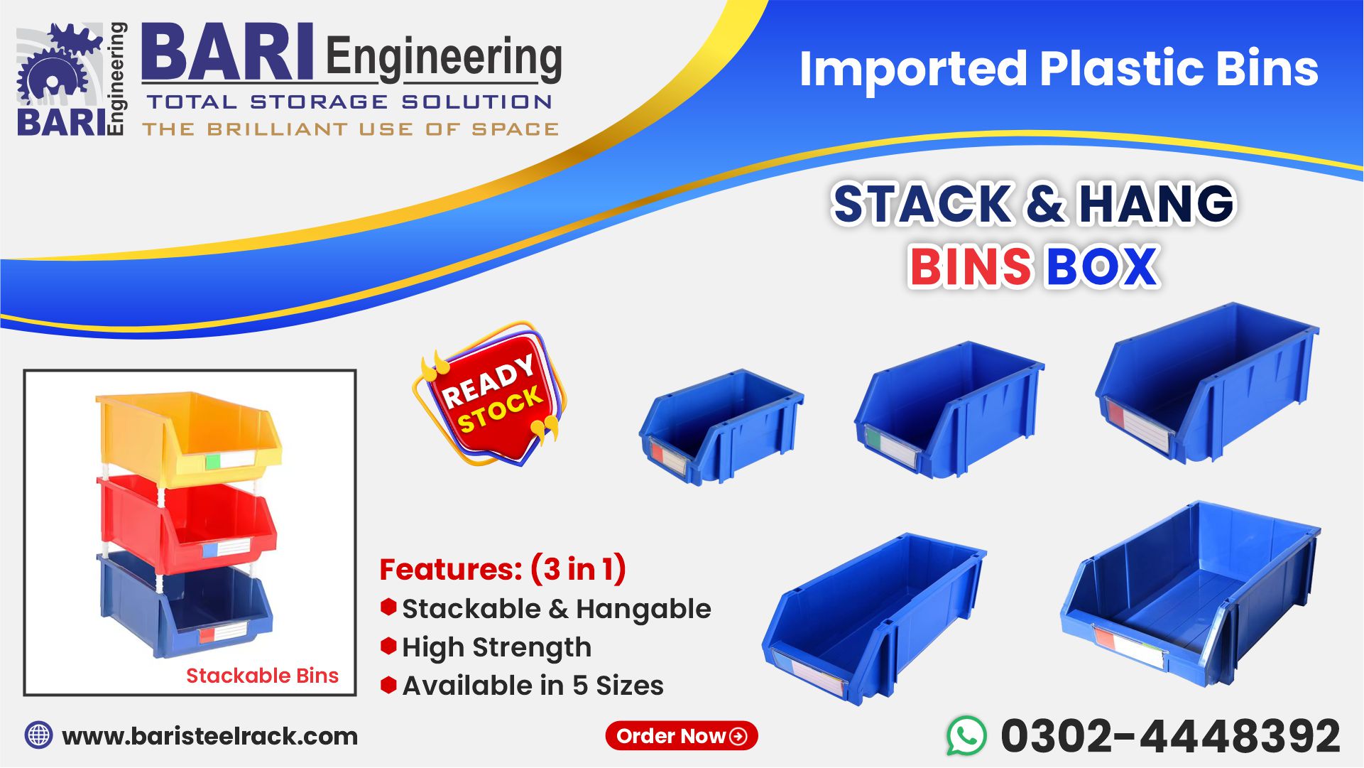 Stackable Plastic Bins | Hangable Plastic Bins | Stack And Hang Bins ...