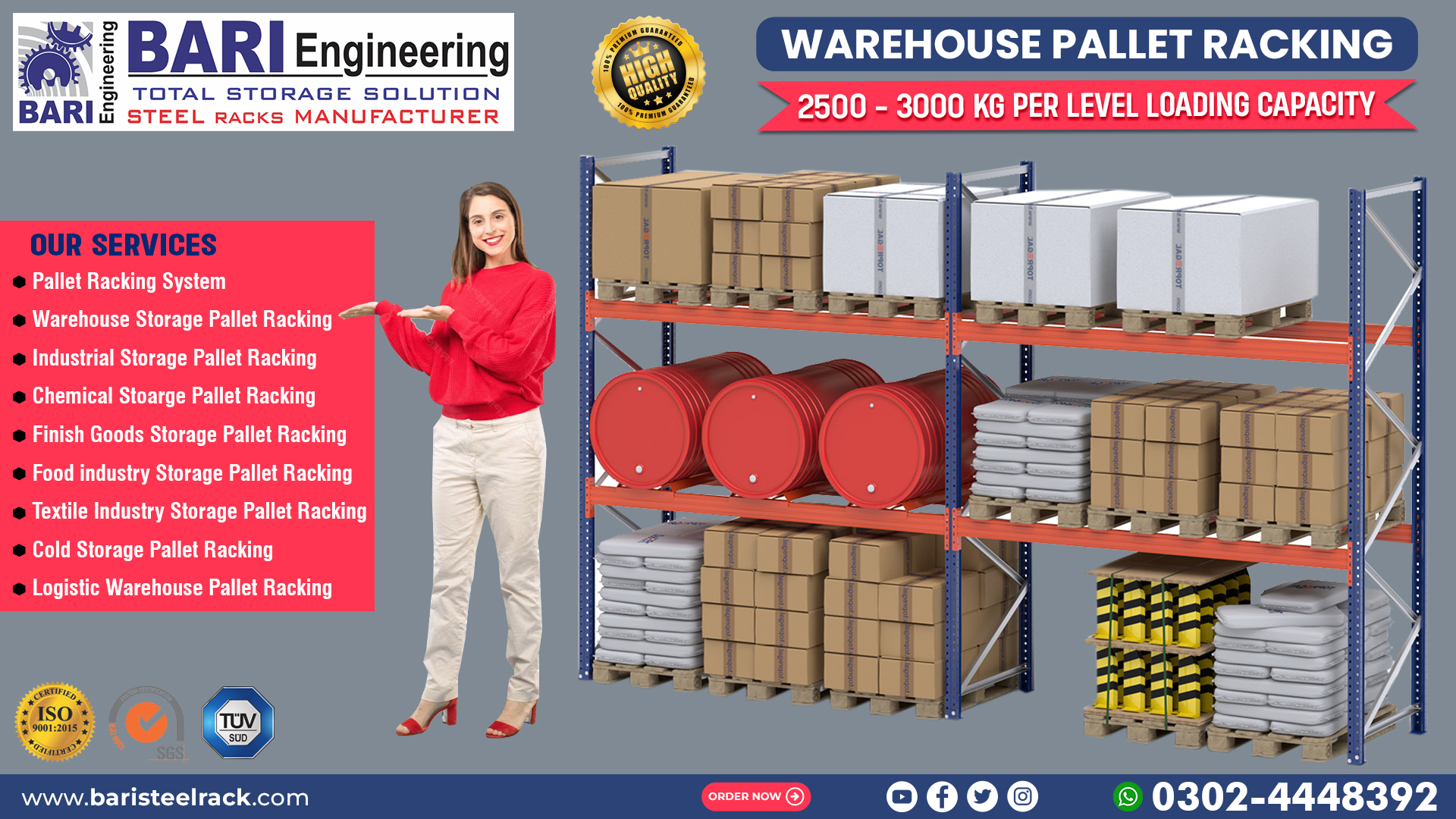 Industrial Pallet Racking | Pallet Racking System | Static Pallet Rack ...
