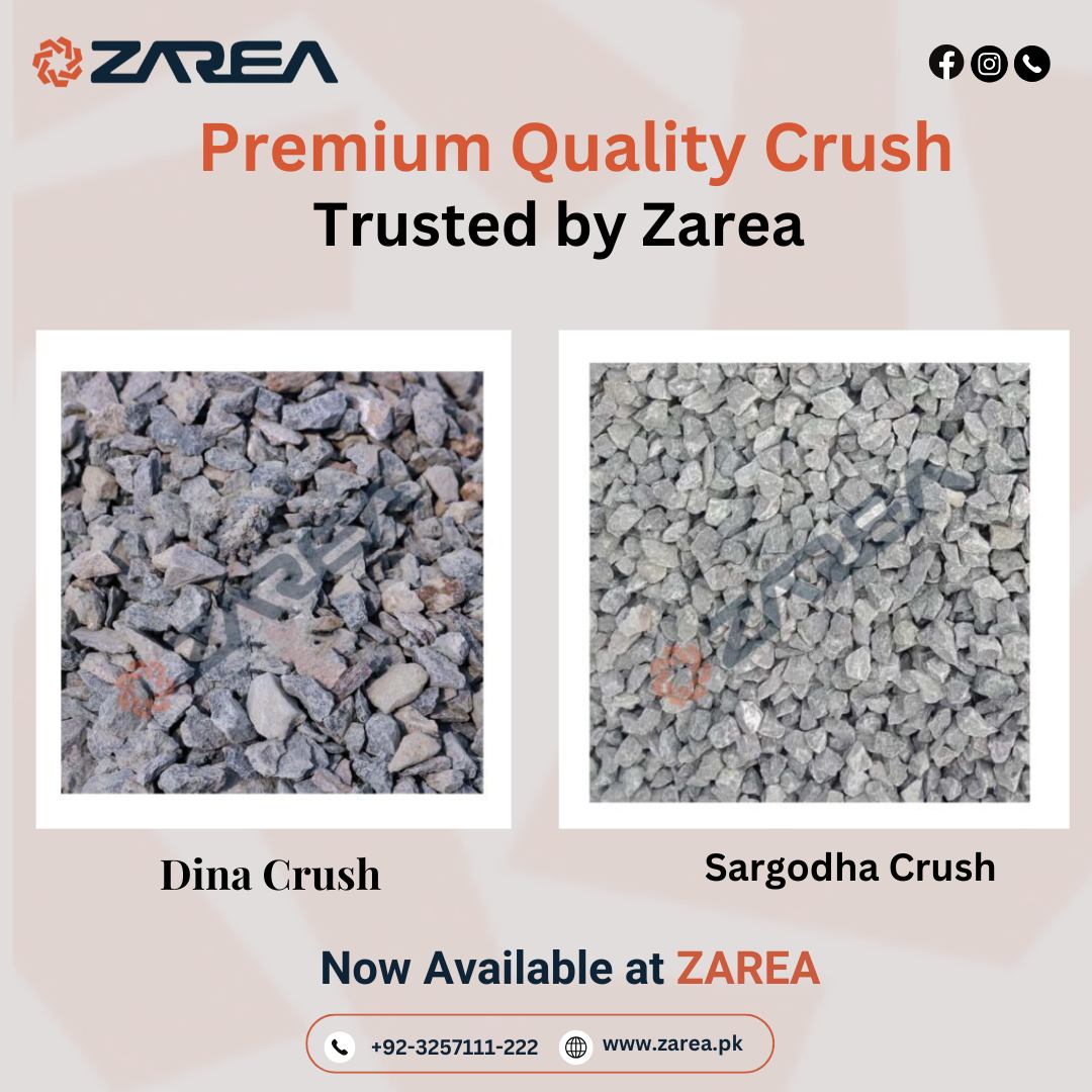 Premium Quality Crush Materials Available at Zarea Limited